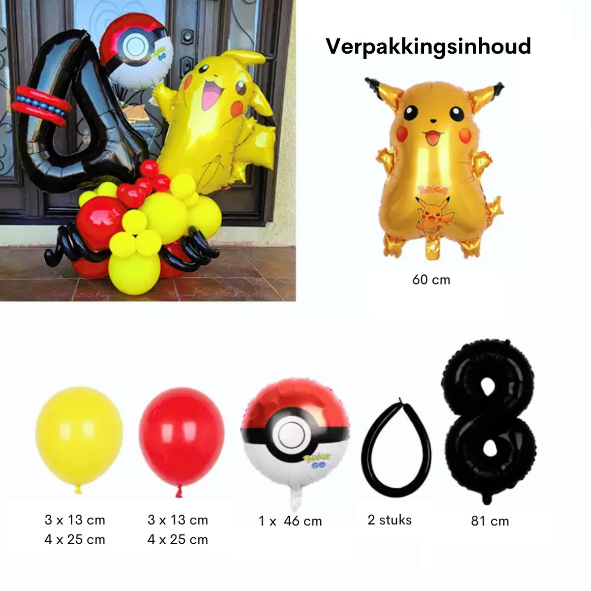 Pack Ballons Pokémon - Ballons Hélium Pokémon & Pikachu - Décoration ...