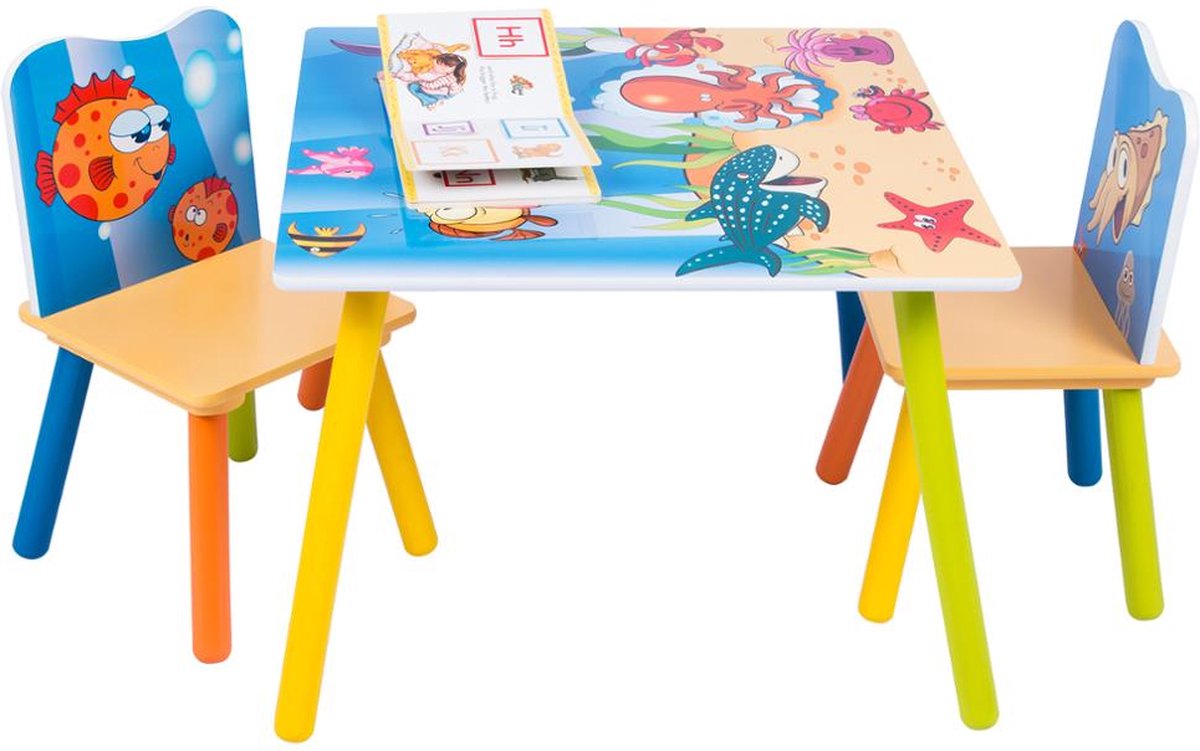 Kindertafel – Kinderbureau – Kindertafel met stoeltjes – Kindertafel en ...