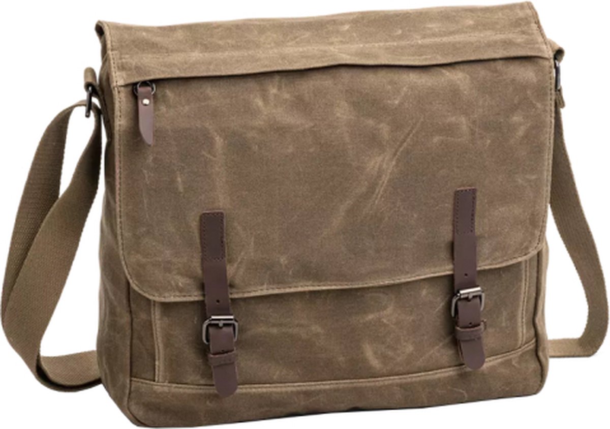Ted Cole Medium Crossbodytas / Schoudertas - Canvas - Ted Cole - Groen ...