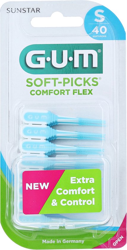 GUM - tandenflos - soft-picks - comfort flex - small - S 40 pcs - cool ...