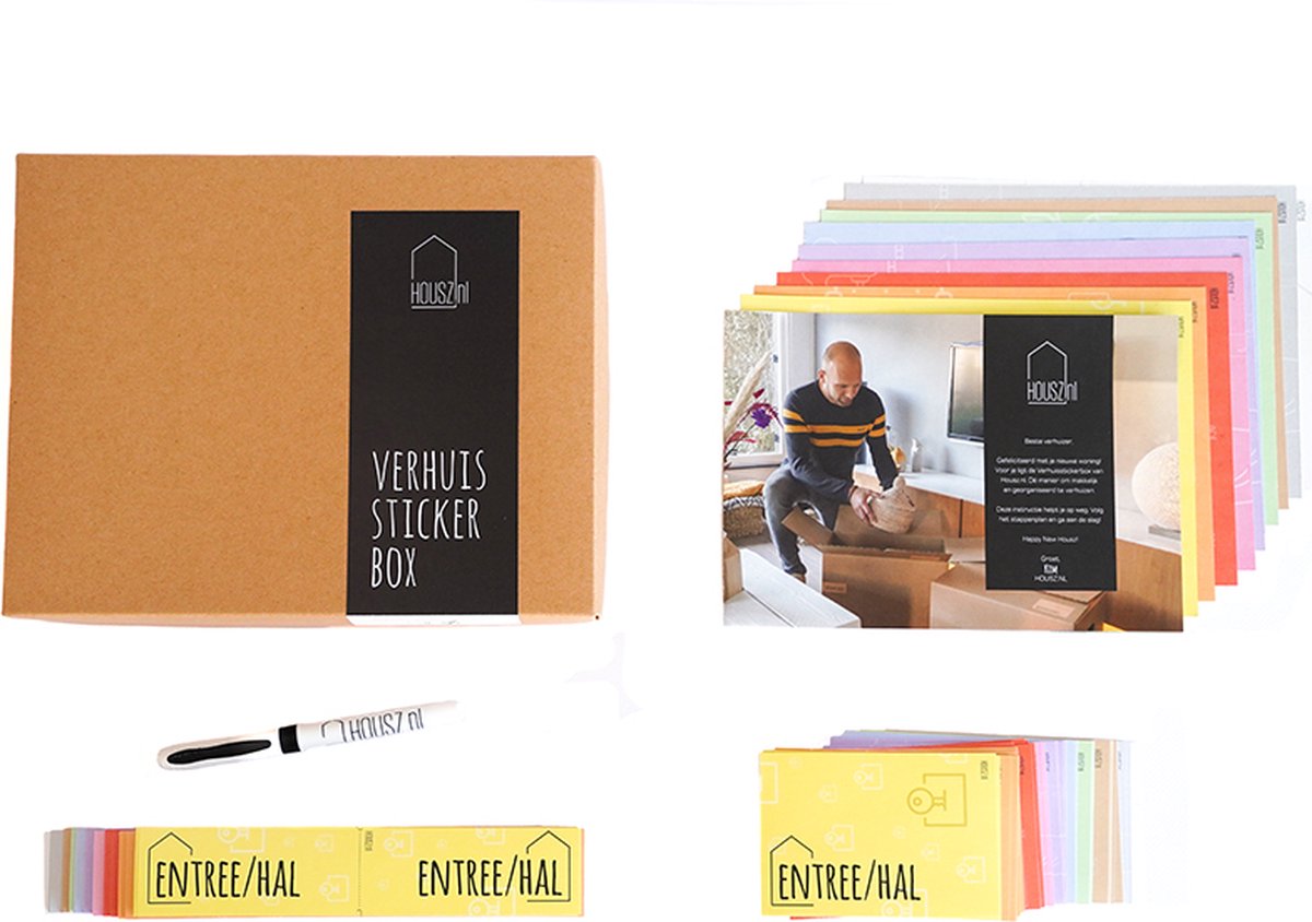 Verhuisstickers - verhuislabels - verhuisetiketten box large | bol.com