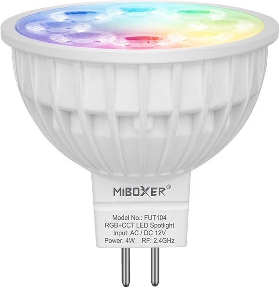 Mi-Light Mi-Boxer - (FUT104) - GU5.3 (MR16) RGB+CCT 4W LED Spot - Alle RGB kleuren +... | bol