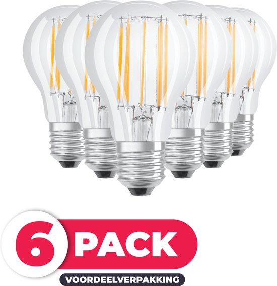 Osram LED Filament E27 - 10W (100W) - Warm Wit Licht - Niet Dimbaar - 6 stuks | bol