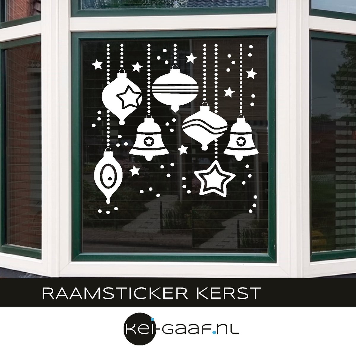 Raamsticker – Kerst – Uniek - 58 x 58 cm – Top kwaliteit – Sfeervol ...