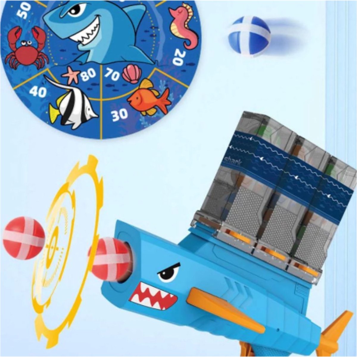 C&M Schiet Dartbord– Schietspel Gun - met Klittenband Ballen – Creatief ...