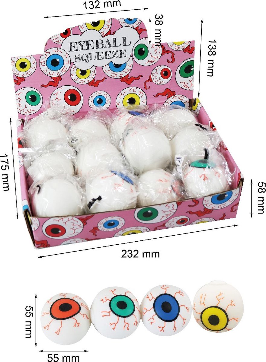 Squeeze Eyeball - Stressbal - Fidget Toys - Squishy - Stressballen ...