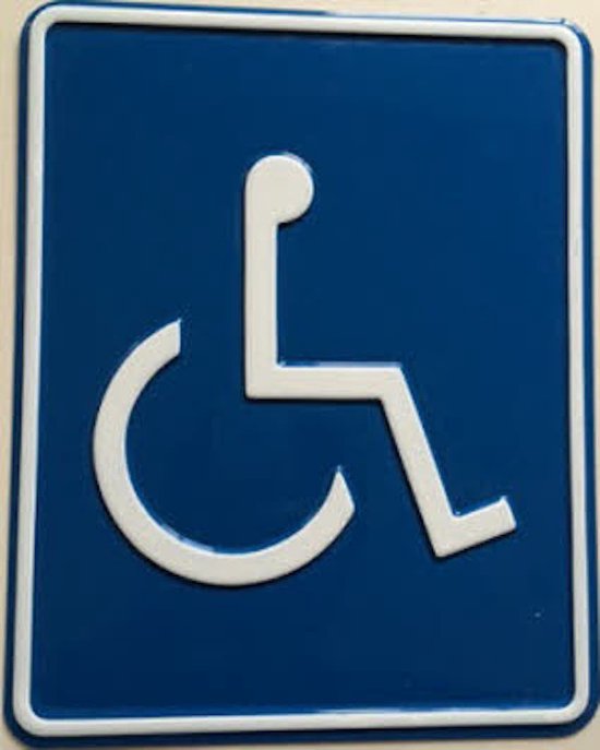 Invalide bord / Blauw-Wit / 20x25 cm / Aluminium | bol