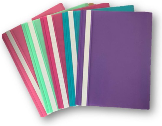 Multimap Snelhechters A4 - Snelbinder map - 10 stuks - Diverse kleuren ...