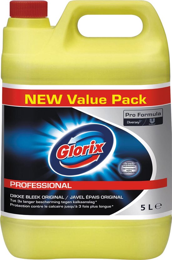 Glorix Pro Formula toiletreiniger dikke bleek Original met chloor, fles ...