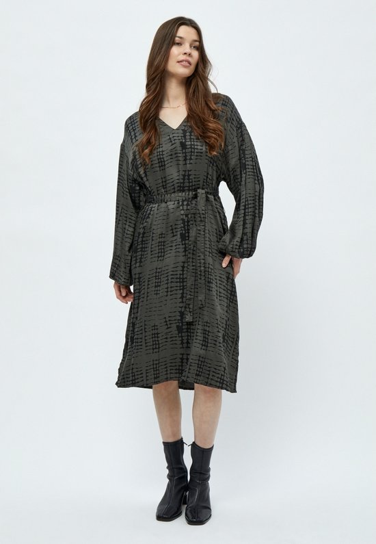 Peppercorn Gillian V-neck Dress 5 Beluga Green Print XL | bol.com