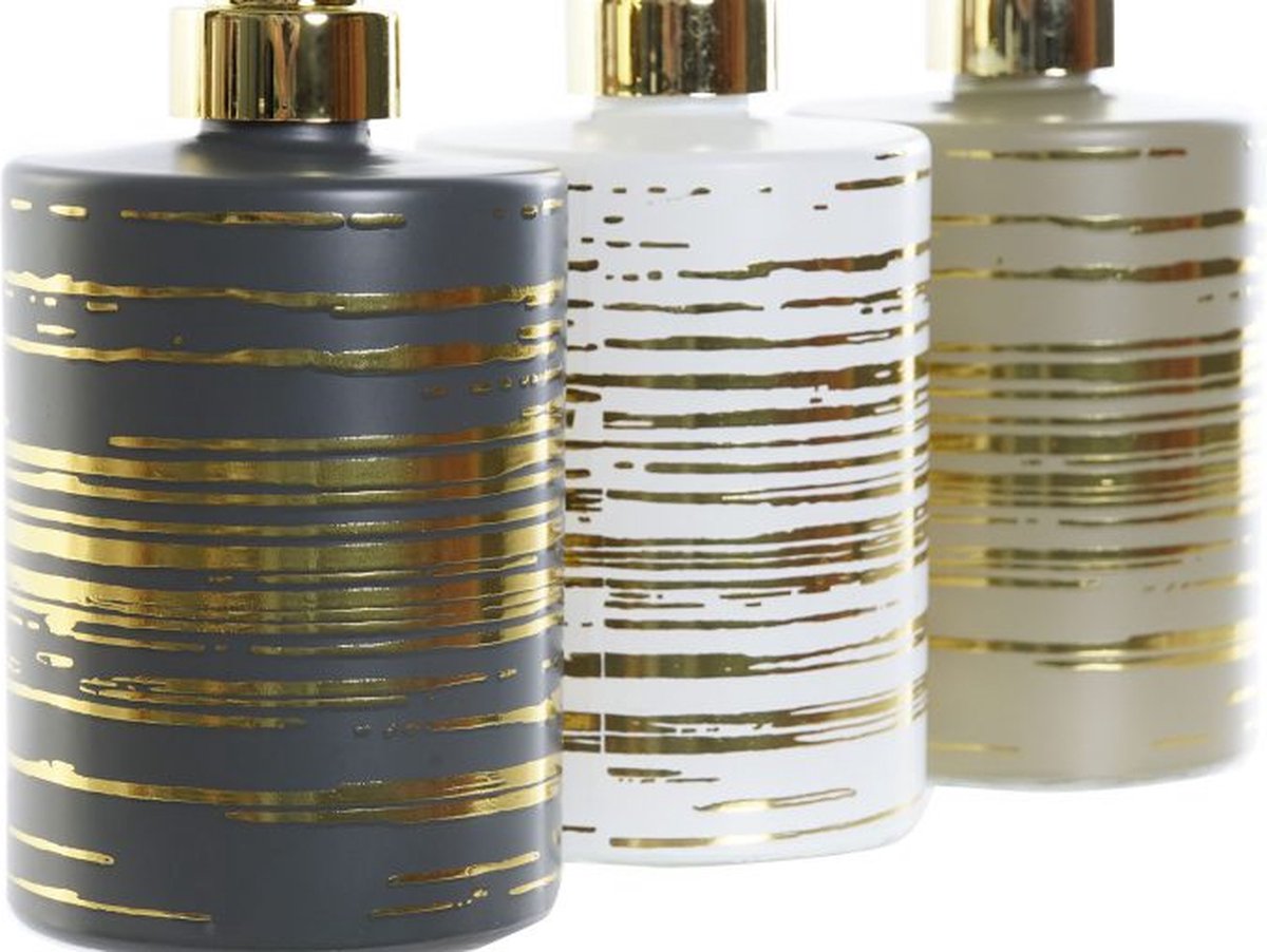 Glazen Zeep pompje/dispenser Abstract – Wit / Goud | bol.com