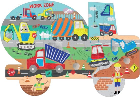 Floss & Rock Puzzel Bouw - 40 stukjes - ca. 63 x 65 cm | bol