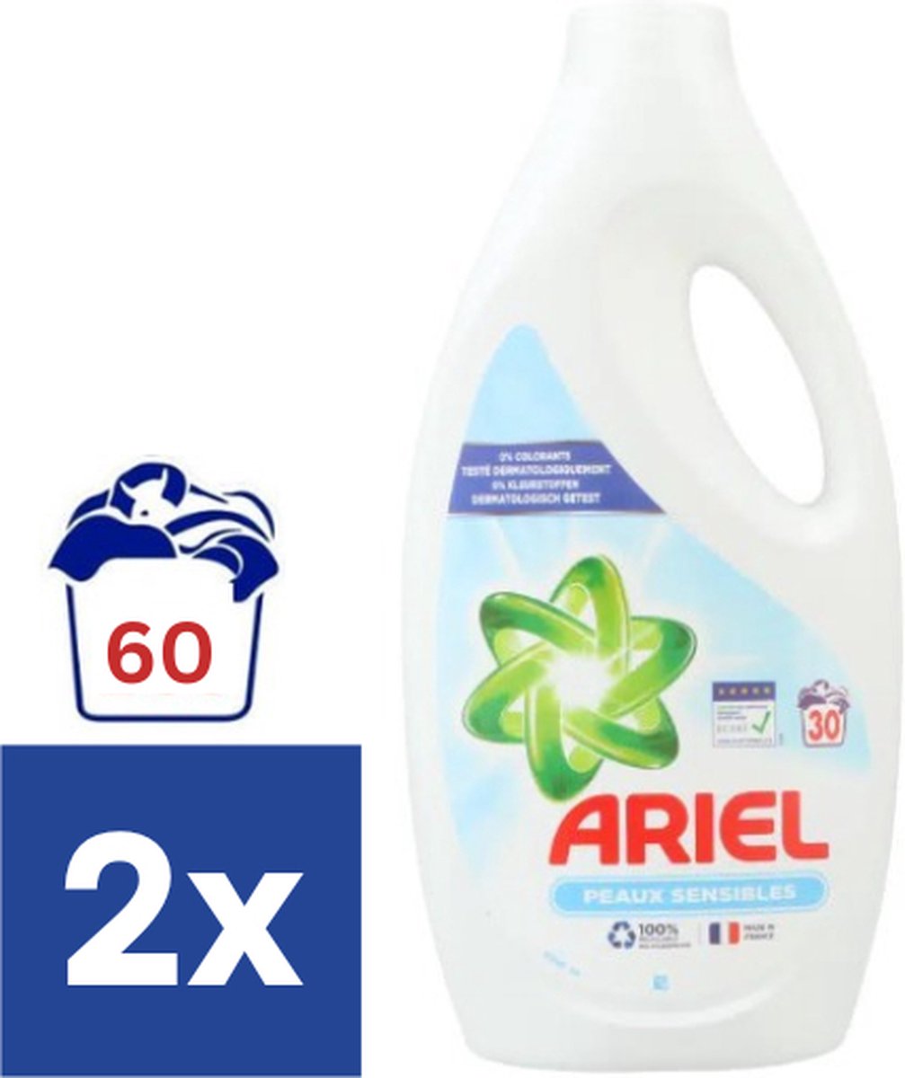 Ariel Sensitive Vloeibaar Wasmiddel - 2 x 1.65 l (60 Wasbeurten) | bol.com