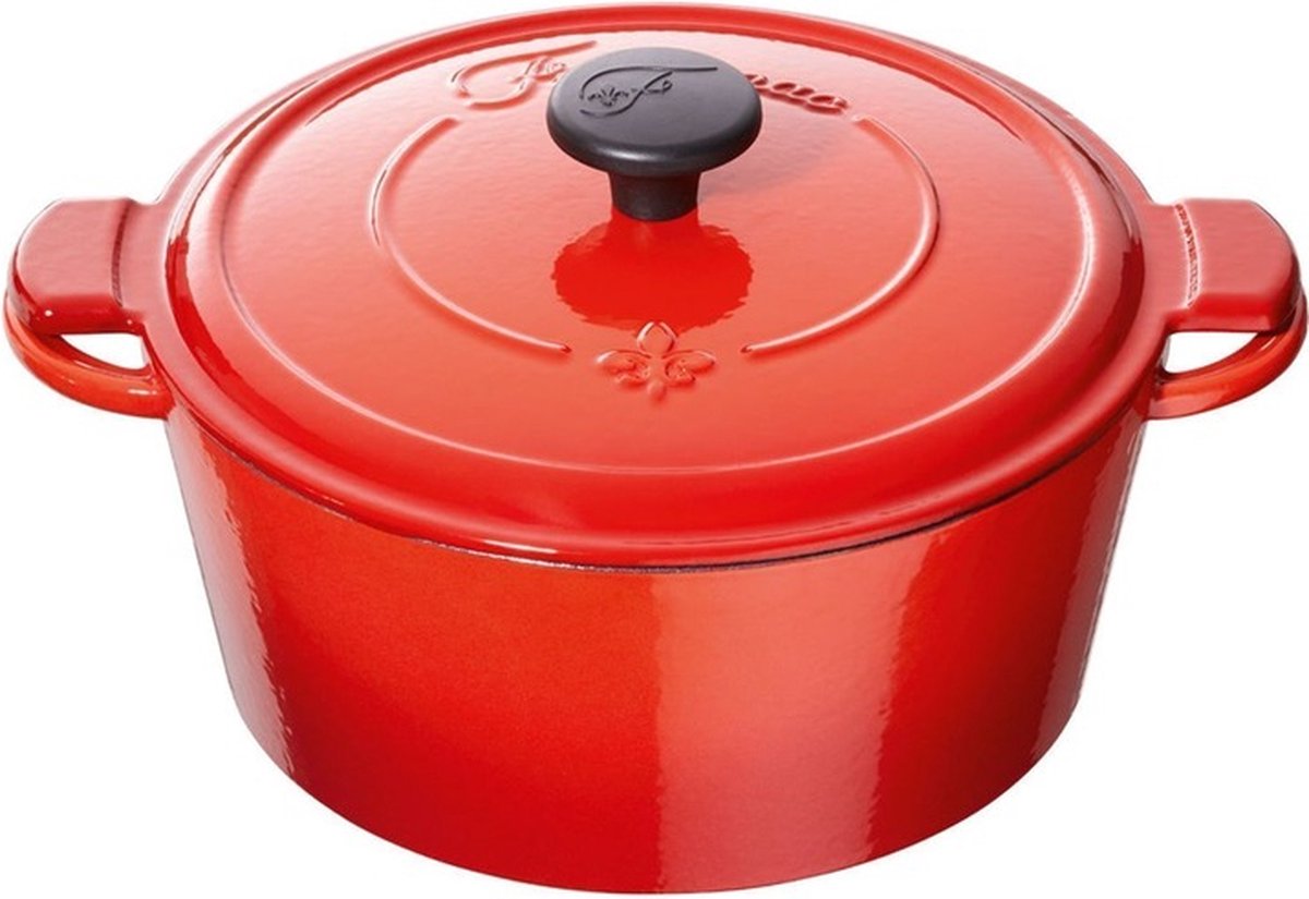 Fontignac Main Libres braadpan - Gietijzer - Rond - 24 cm - Zwart | bol.com