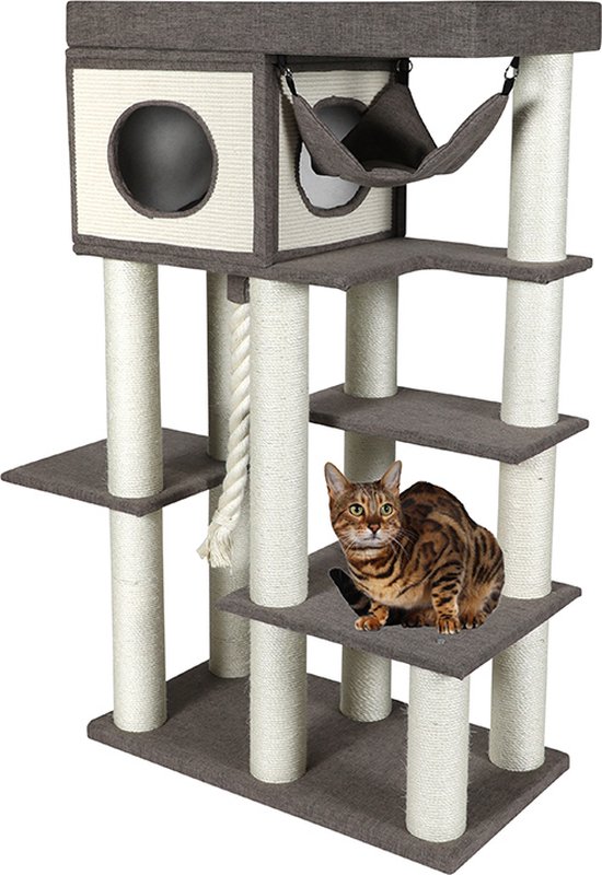 Krabpaal Lola 154 cm bruin/crème | bol.com