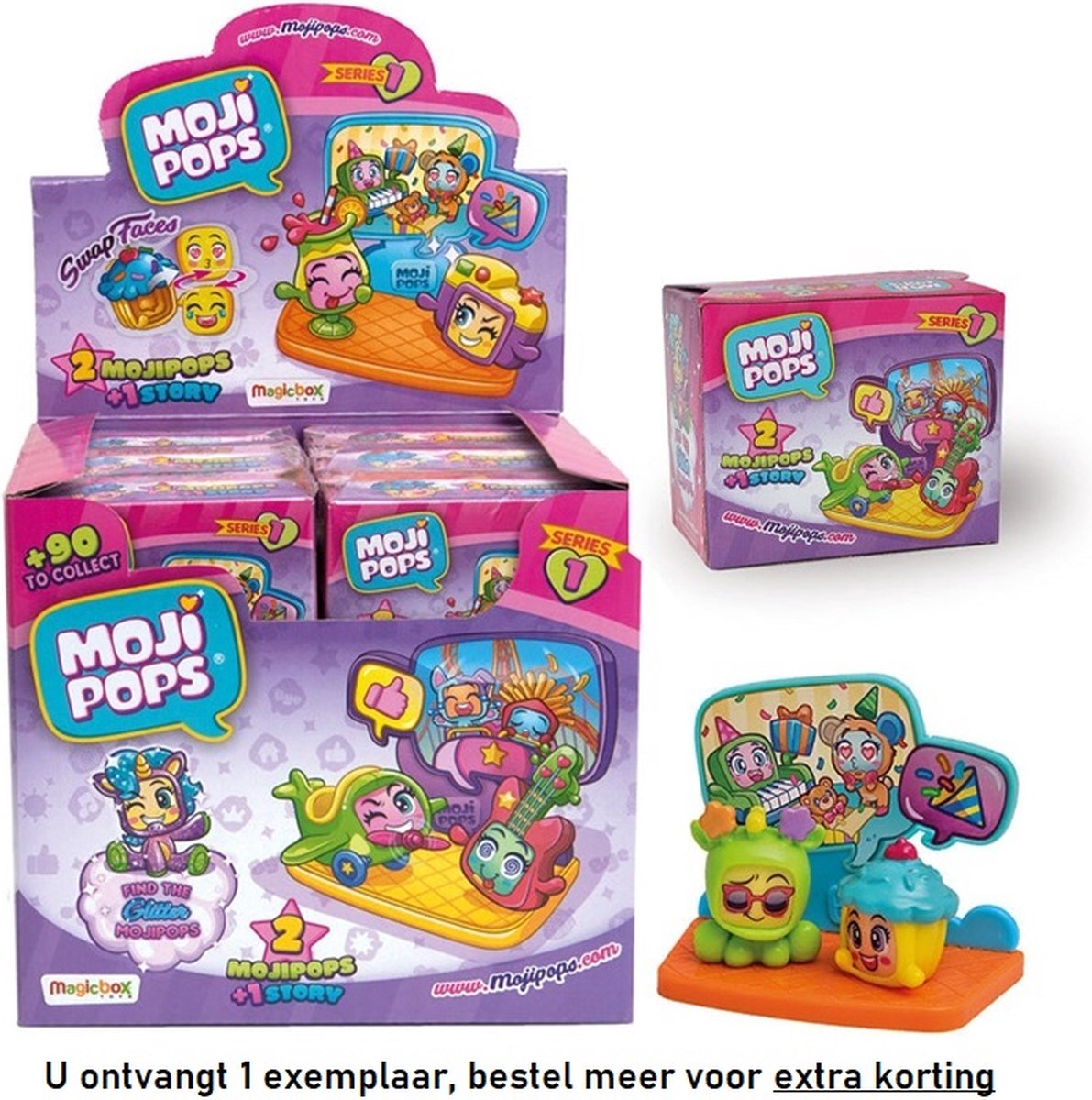 Moji Pops verzamelfiguren - 1 pakje - Speelset - Schoencadeautje | bol.com