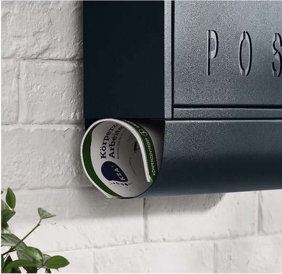 MIRA Home Brievenbus - Wandletter box - Metaal - Houtskool - 30,5x11x38 ...