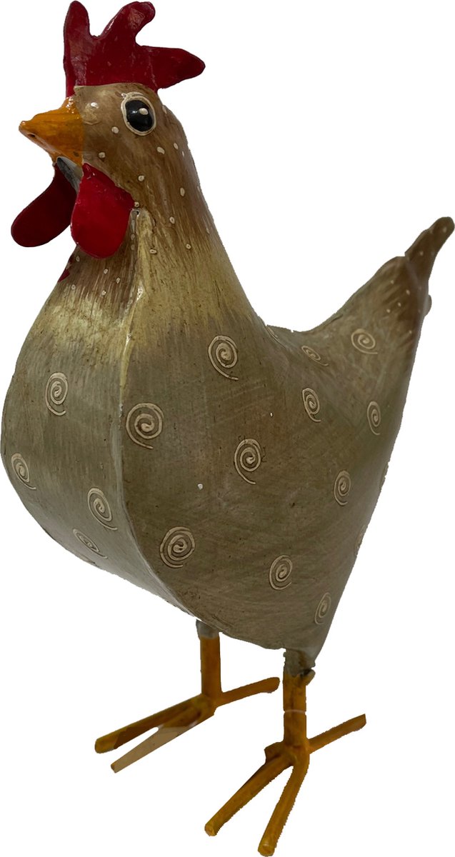 Leverkleurige metalen gespikkelde haan | bol