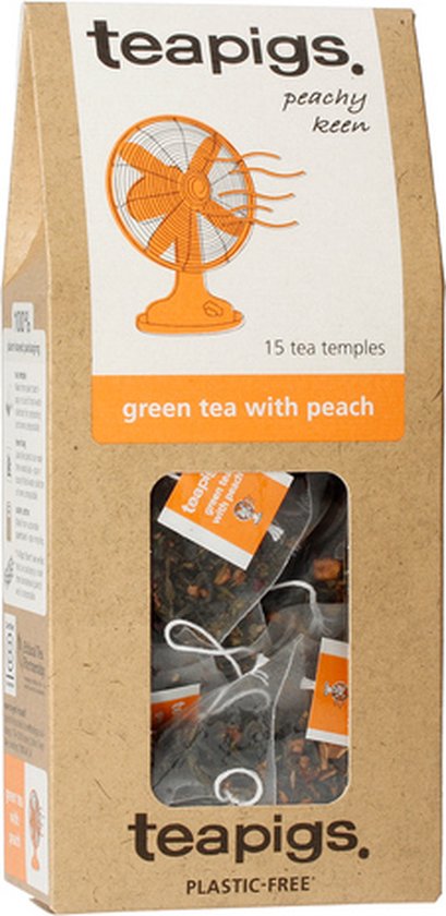 Teapigs - Green Tea with Peach - 15 Tea Temples | bol.com