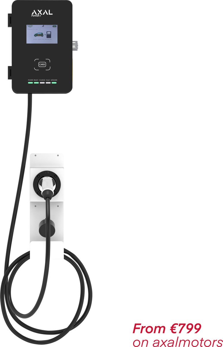 AXAL Power - AC003 22kW Commerciële Wallbox - AC auto laadpaal - 22 kW - Zwart - Fase... | bol.com