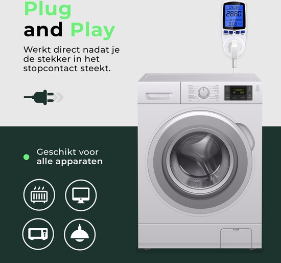 Energiemeter Verbruiksmeter - Energieverbruiksmeter - Stroommeter ...
