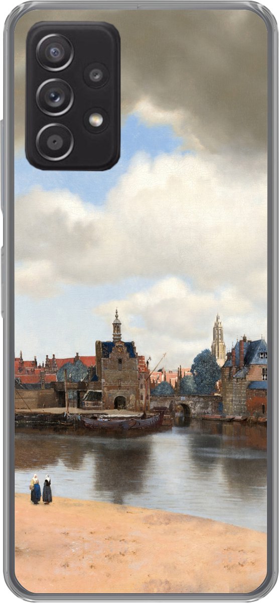 Samsung galaxy a73 hoesje - Gezicht op Delft - Schilderij van Johannes ...