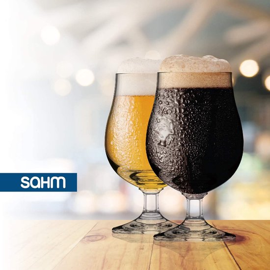 SAHM Bristol Beker bierglazen, 0,3 liter (6 stuks) - biertulp - bierglazen set -... | bol.com