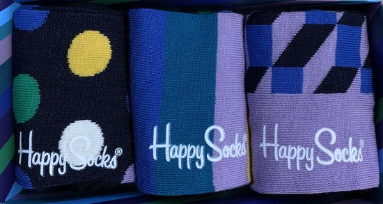 Happy Socks - gift box - giftbox - set - 3 paar - maat 36 - 40 | bol