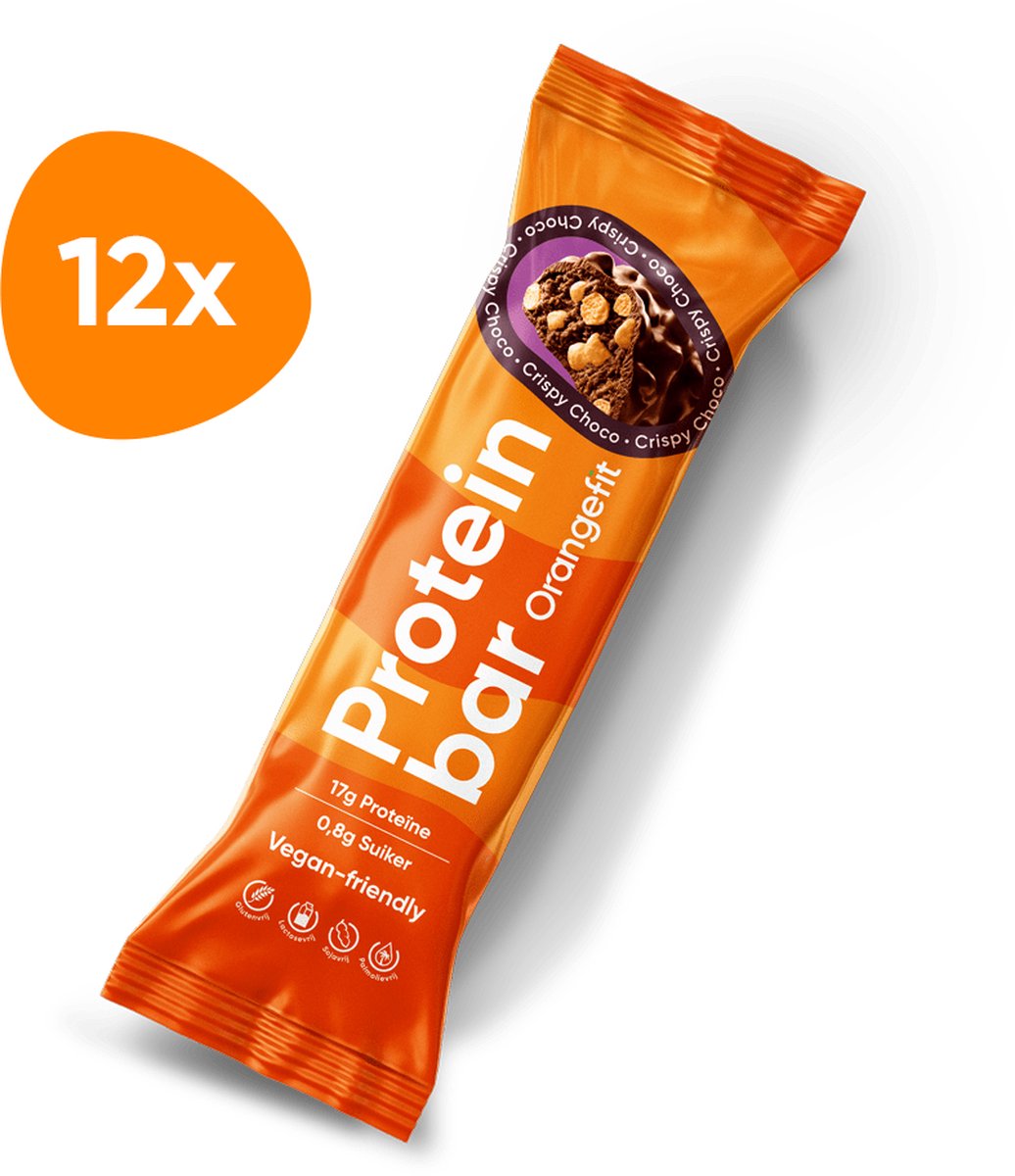 Orangefit Protein Bar - Proteïne Repen / Eiwitrepen - 12 stuks - Crispy ...