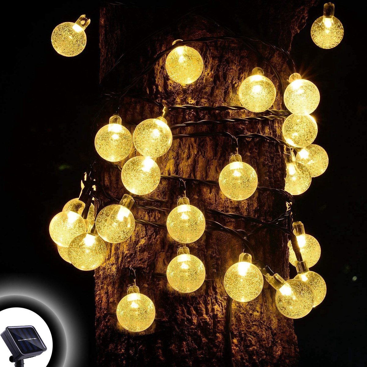 Yurda Tuinverlichting op zonne-energie - Lichtsnoeren - 50 led lampjes ...