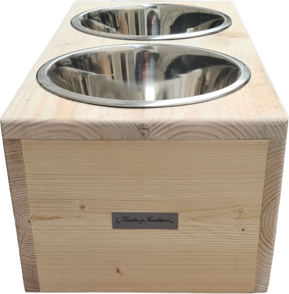 Voerbak hond - Houten voerbak - Dieren voerbak - Drinkbak hond ...
