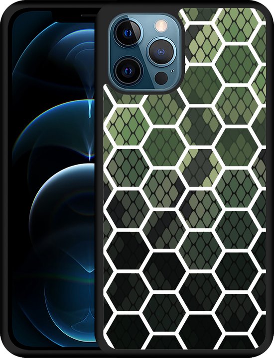iPhone 12 Pro Max Hardcase hoesje Snakeskin Honeycomb - Designed by ...