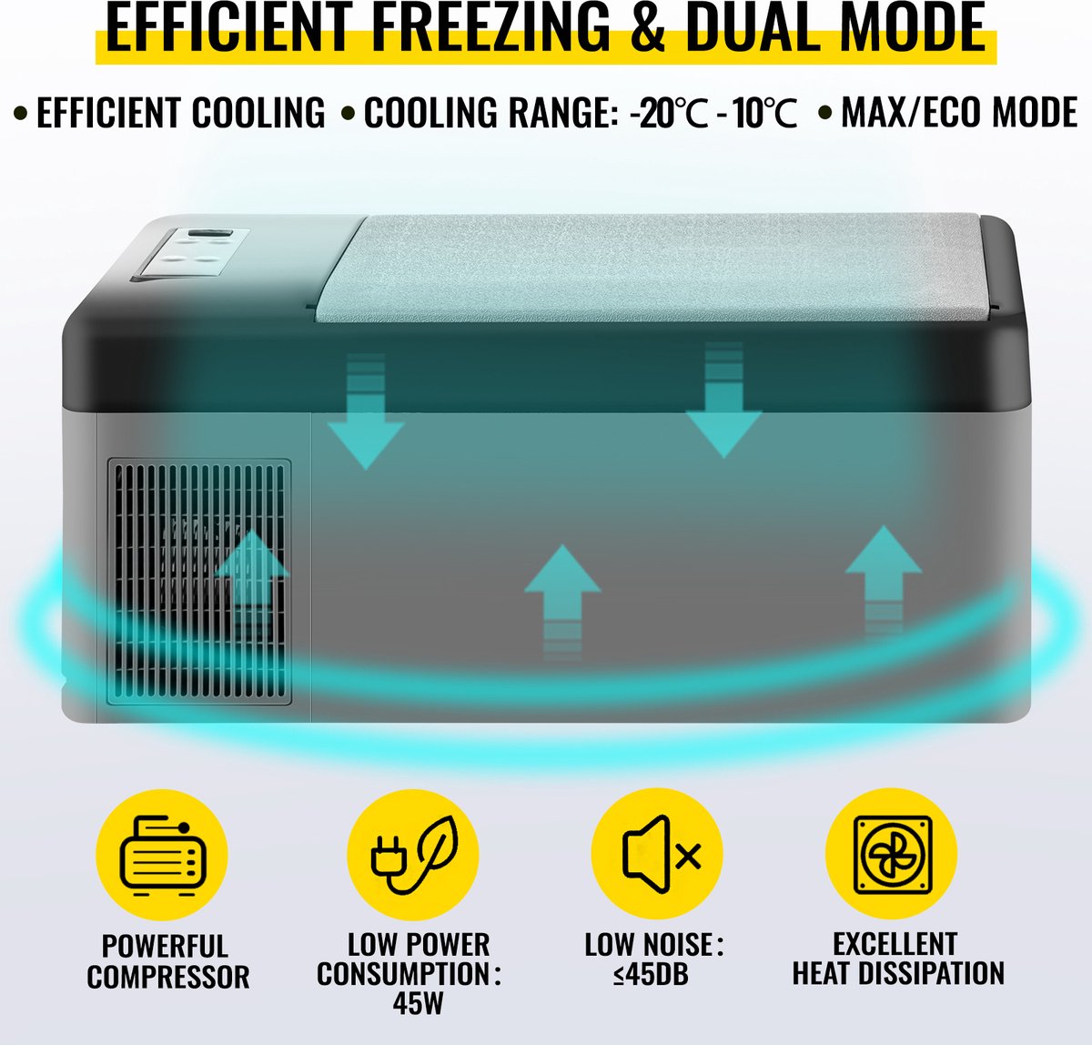 VEVOR - Coolbox - Koelbox 15L - Elektrische coolbox - draagbare mini koelkast -... | bol
