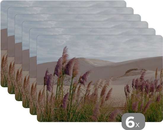 Placemat - Placemats kunststof - Pampasgras - Zand - Planten - Duin ... Placemat - Placemats kunststof - Pampasgras - Zand - Planten - Duin ...