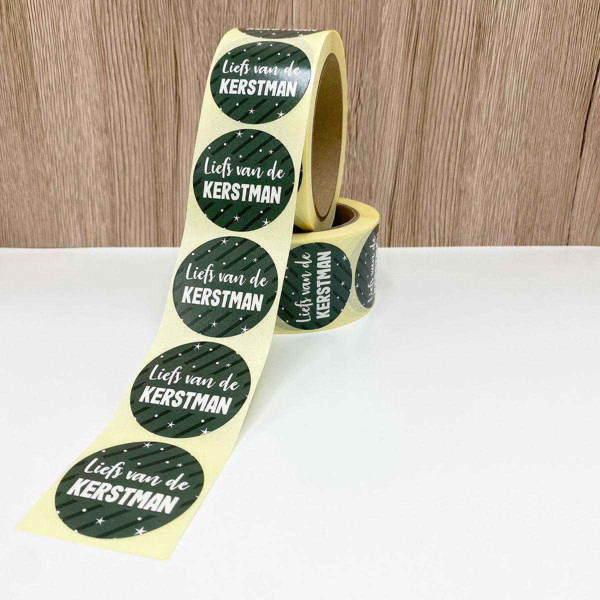 500 Stickers op rol - Sticker Liefs van de Kerstman - Fijne feestdagen ...