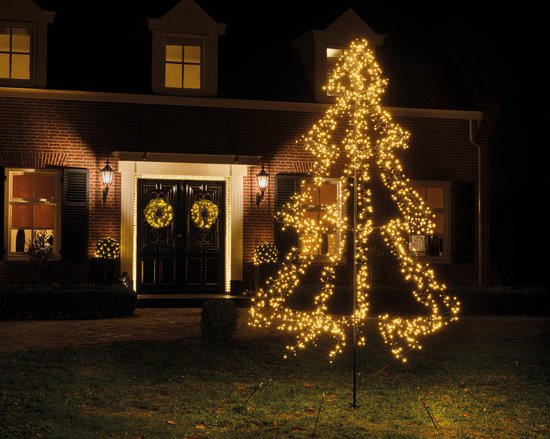 Buiten Kerstboom met 1800 LED lampjes - warm wit - 300CM | bol.com