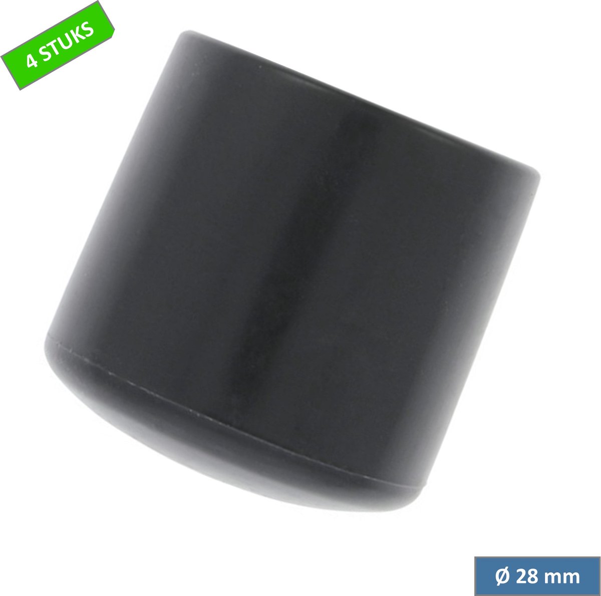Tarrox stoelpootdop - Ø 28 mm - Zwart - 4 stuks | bol
