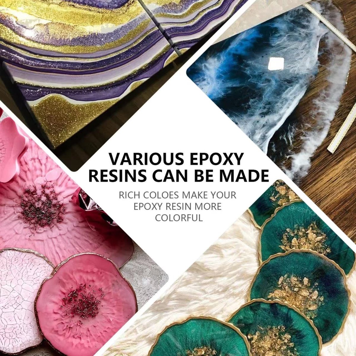 Epoxyhars verf mica poeder - 40 kleuren * 5 g natuurlijk ...