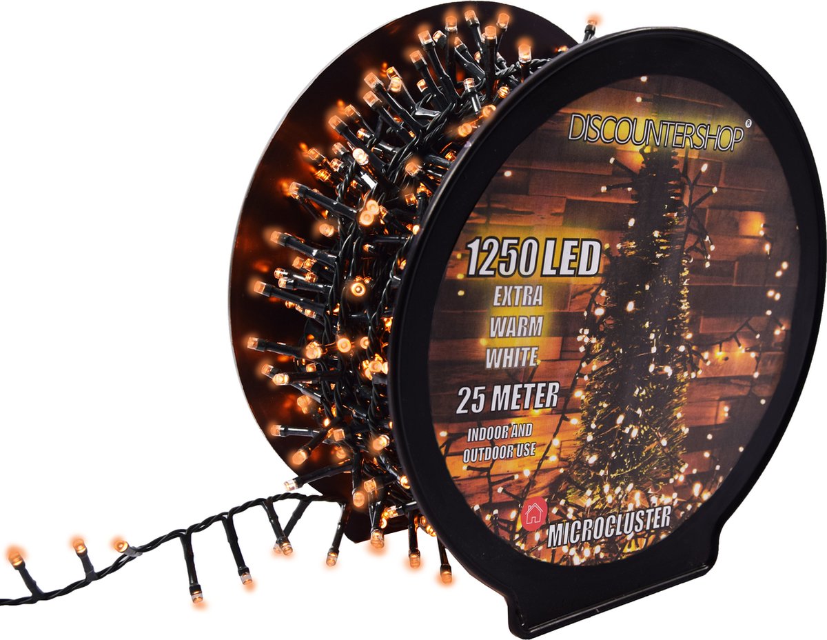 Kerstverlichting buiten - 25 meter 1250 LED - EXTRA Warm Wit ...