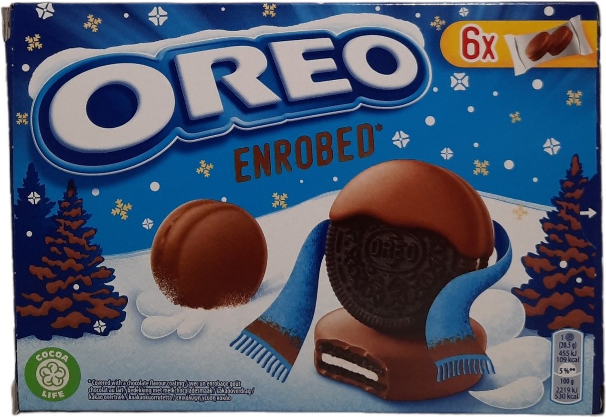 Oreo Koekjes - Kerst- Wintereditie - Bedekt met Melkchocolade - 246 ...