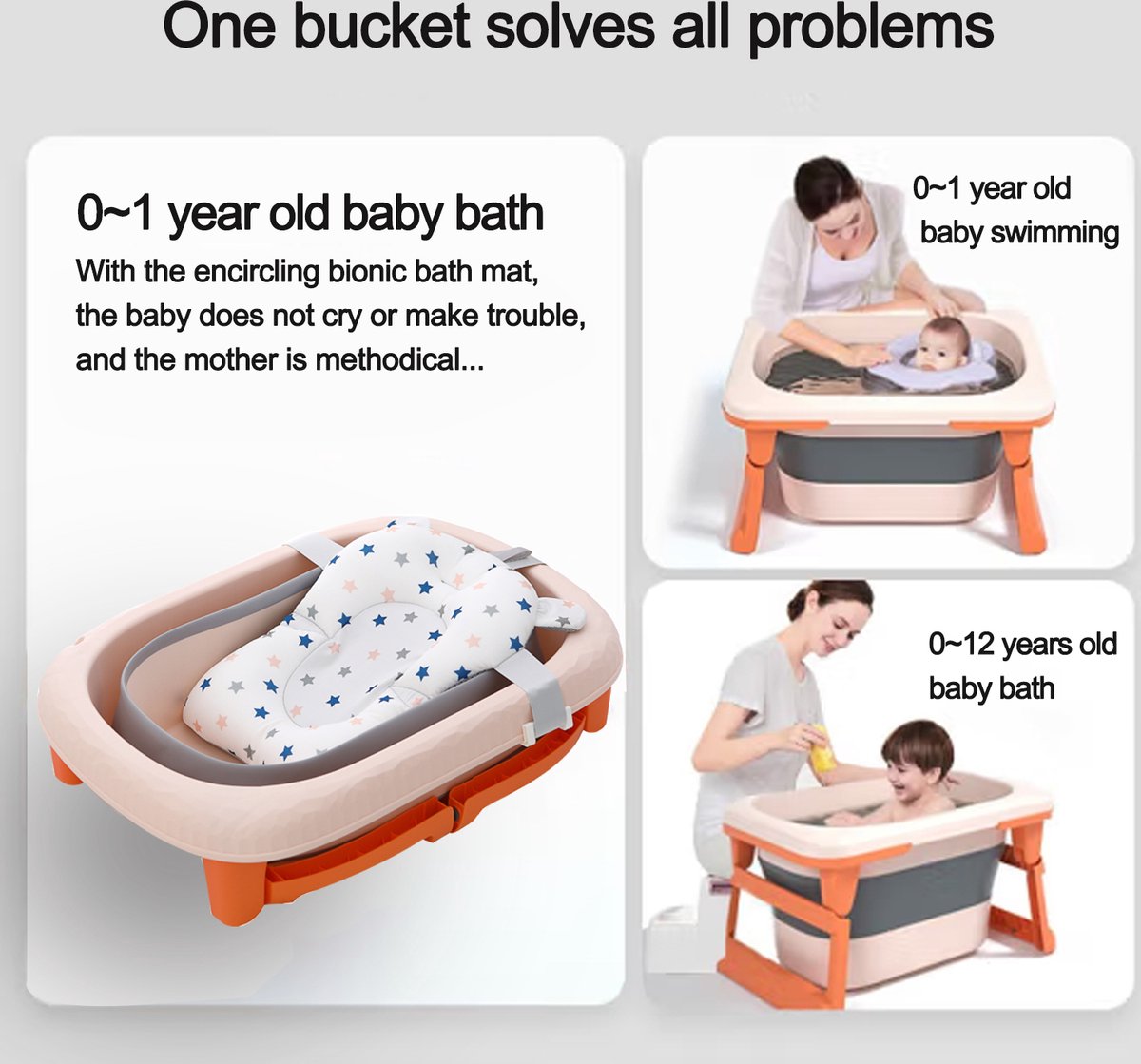 FOXSPORT Babybadje - Inklapbaar bad - Bad Baby - Zitbad - Bath bucket ...
