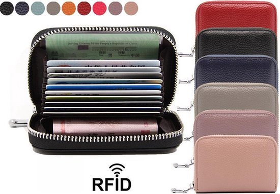 Mini Dames Portemonnee met Anti Skim - Donkerblauw - Bescherming tegen ...