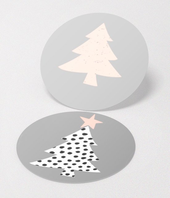 Pastel Kerst Stickers - Stickervellen Kerst - Kerstboom Stickers in ...