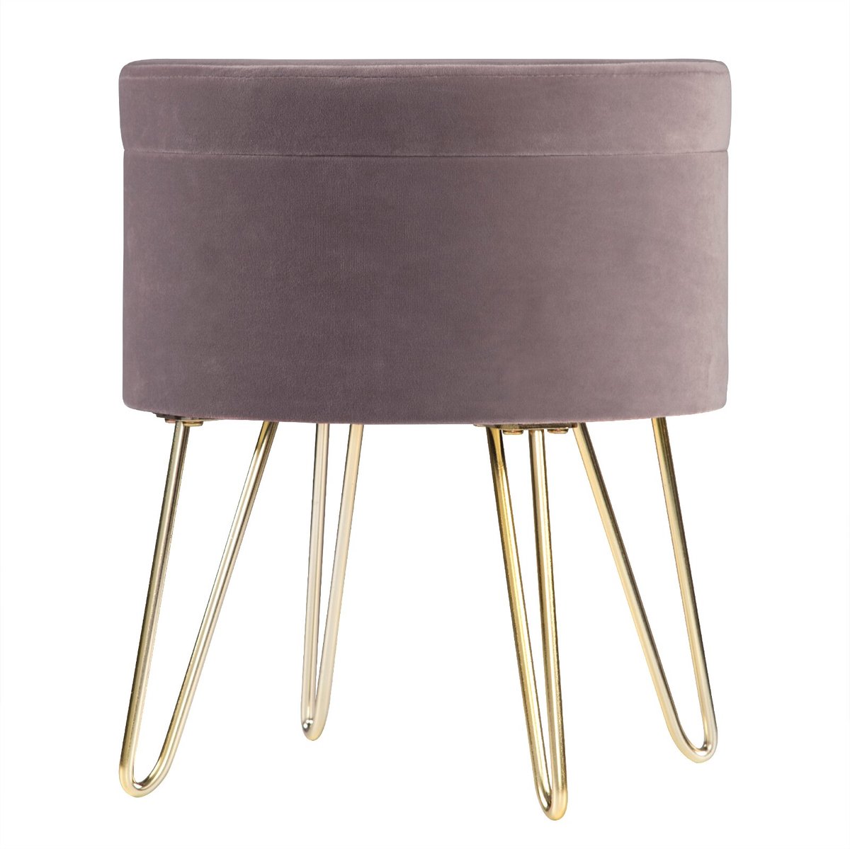 CY Design - Velvet Poef met opbergruimte - Rond - Roze - Hocker - Rose ...