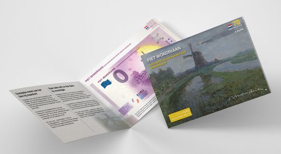 0 Euro biljet 2022 - Mondriaan Oostzijdse Molen aan het Gein LIMITED ...