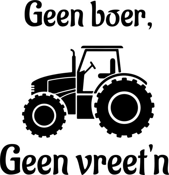 Geen boer geen vreetn auto sticker 2 stuks #trotsopdebeboer (15x15cm ...