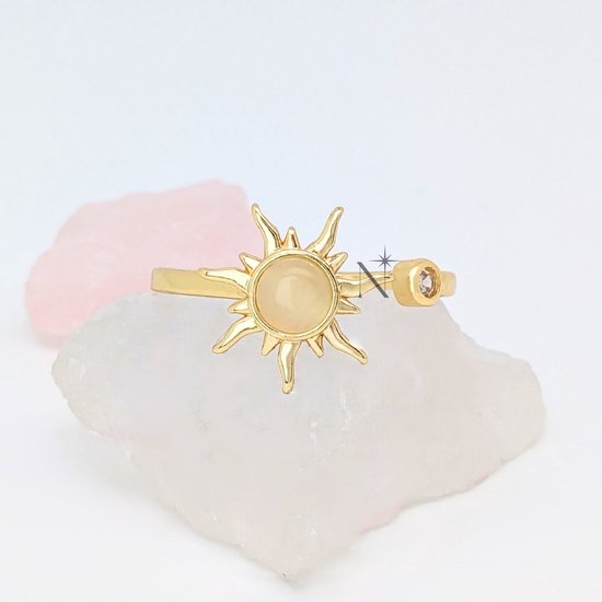 Luminora Solar Ring Goud - Fidget Ring Zon - Anxiety Ring - Stress Ring ...