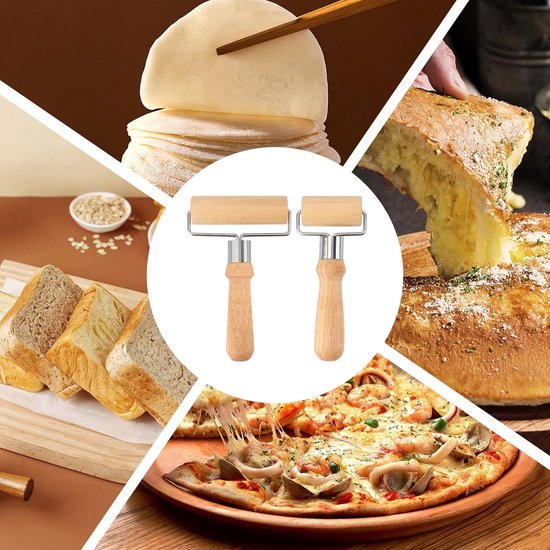 Deegroller, kleine en middelgrote deegroller, T-vormige rolstaaf ...