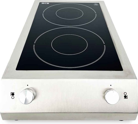 HCB® - Professionele Horeca Inductie kookplaat - 2 pitten - 7 kW - 400V ...