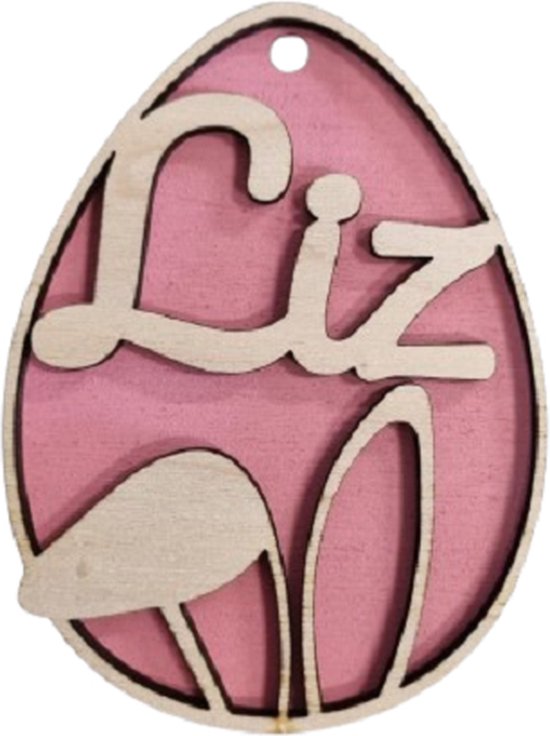 Gepersonaliseerde paashanger - paashaas - roze | bol